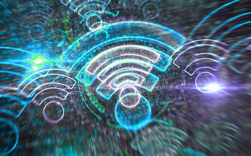 WiFi Wireless Mobile Connection Symbol Digital Concept 3d Illustration ...