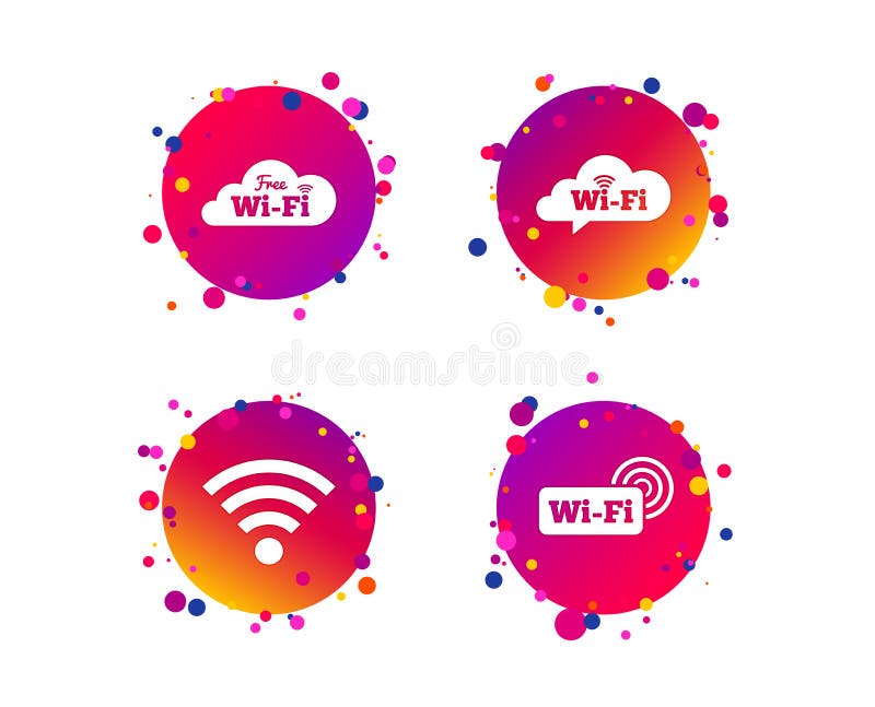 Wifi Speech Bubbles. Free Wifi Symbols. Wireless. Stock Vector ...