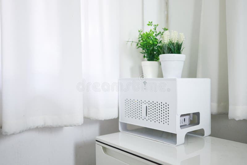 Wifi Zone at Home. Wifi Sign on Table Smart Home and Network Connect ...