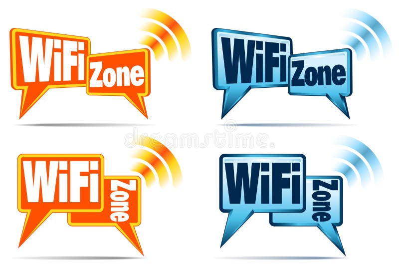 WiFi Zone Icons stock vector. Illustration of world, internet - 25863360