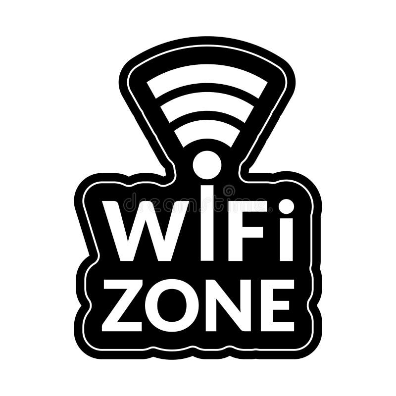 Wifi zone label Vector stock vector. Illustration of hotspot - 318280051