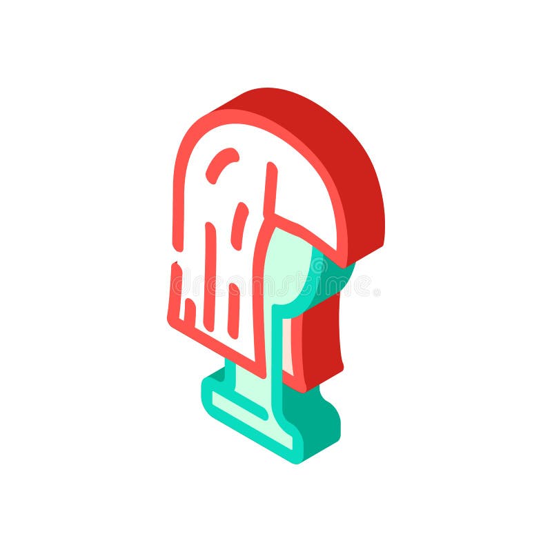 Wig Accessory Isometric Icon Vector Illustration Stock Vector ...