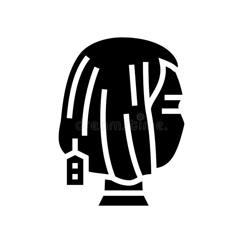 Wig Procedure Glyph Icon Vector Illustration Stock Illustration ...
