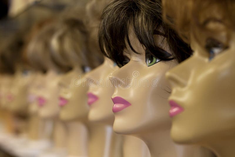 Wig shop stock photo. Image of heads, face, beauty, sale - 24550090