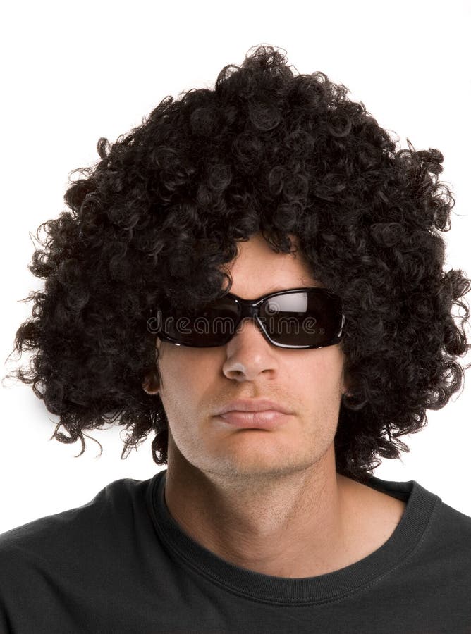 Wig and sunnies stock photo. Image of humour, black, young - 12993158