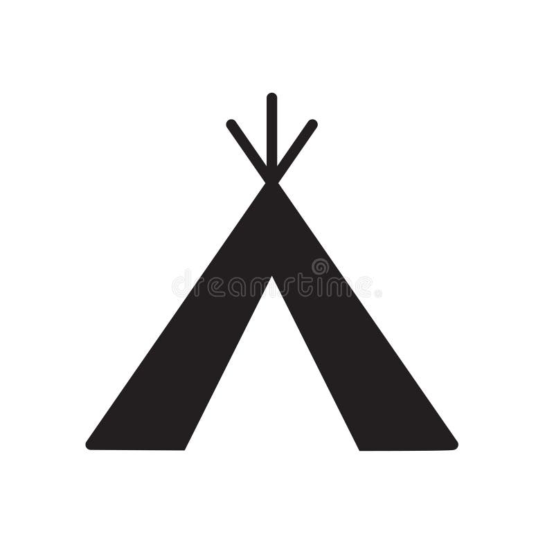 Wig Wam or Tent Camping Icon Stock Vector - Illustration of icon ...