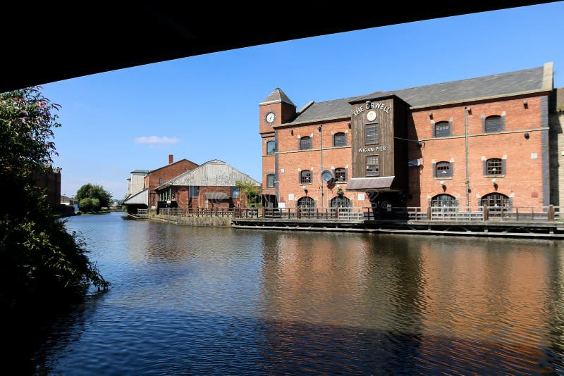 Wigan Pier Complex stock photo. Image of summer, towpath - 108093406