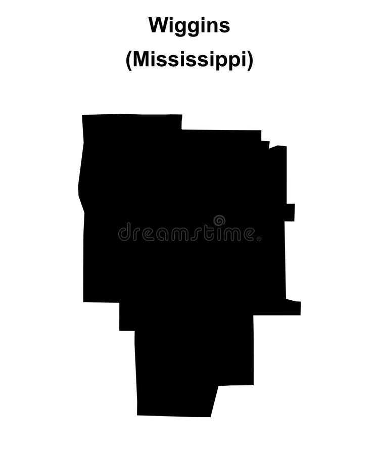 Wiggins outline map stock vector. Illustration of icon - 387464755