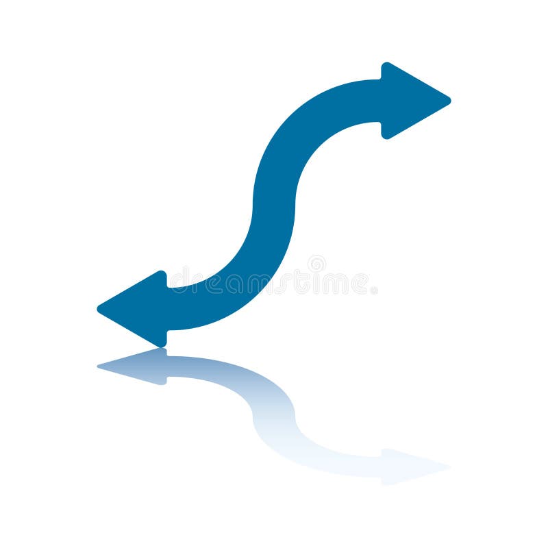 Wiggly Arrow stock vector. Illustration of navigator, inform - 6164244