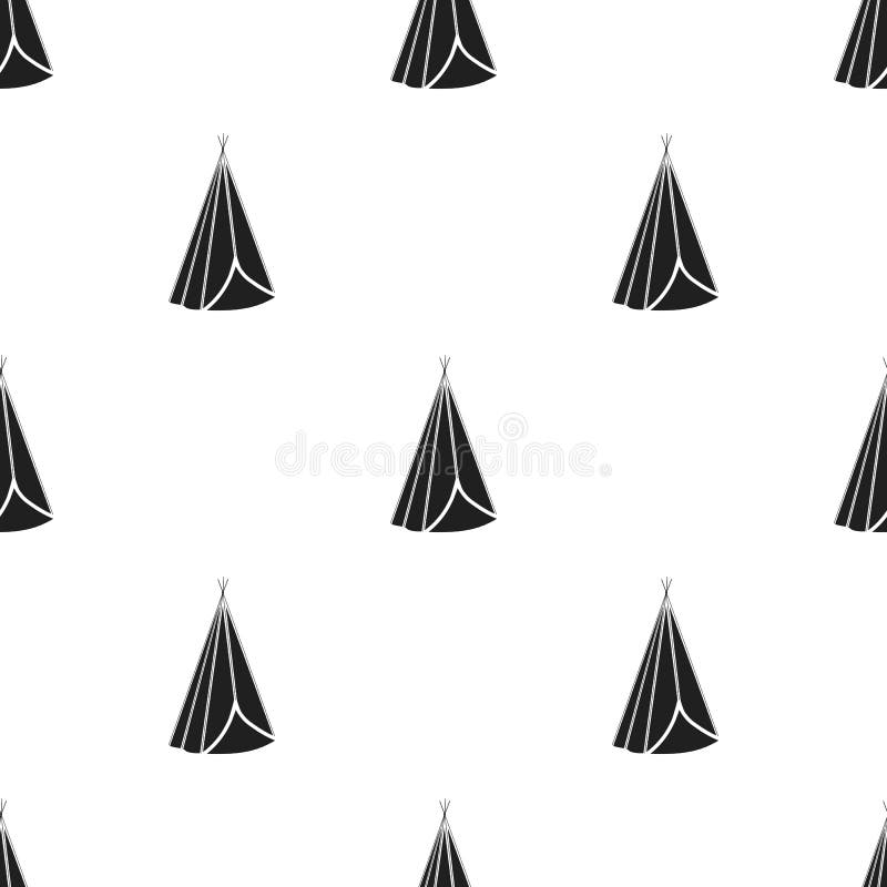 Wigwam Icon in Black Style Isolated on White Background. Wild West ...