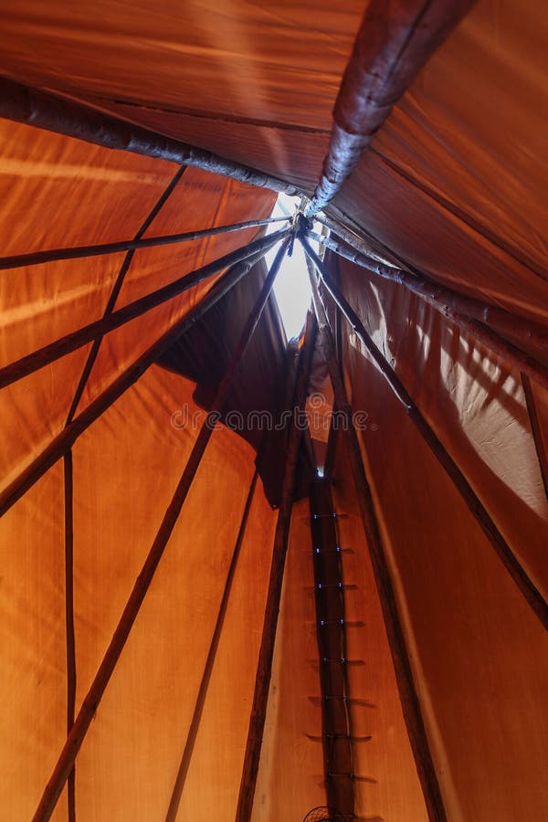 Wigwam from inside stock photo. Image of summer, natural - 251650756