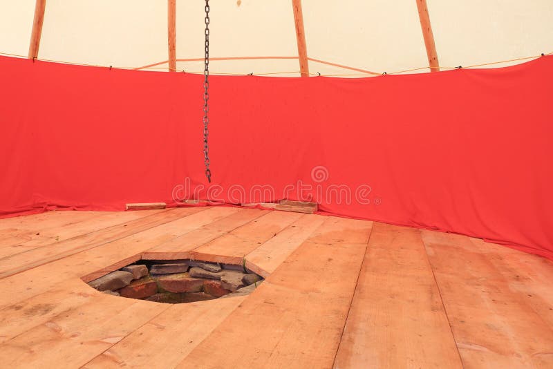 Wigwam from inside stock photo. Image of tree, house - 251650784