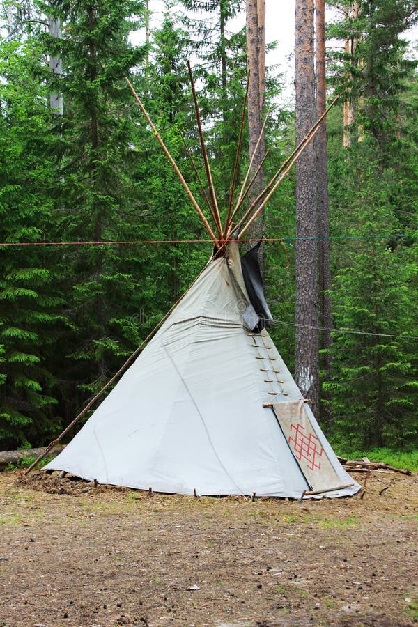 Teepee in forest stock image. Image of shelter, american - 13546197