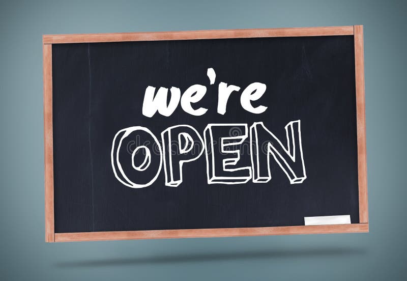 Wij Zijn Open Geschreven Op Bord Stock Afbeelding - Image of ...