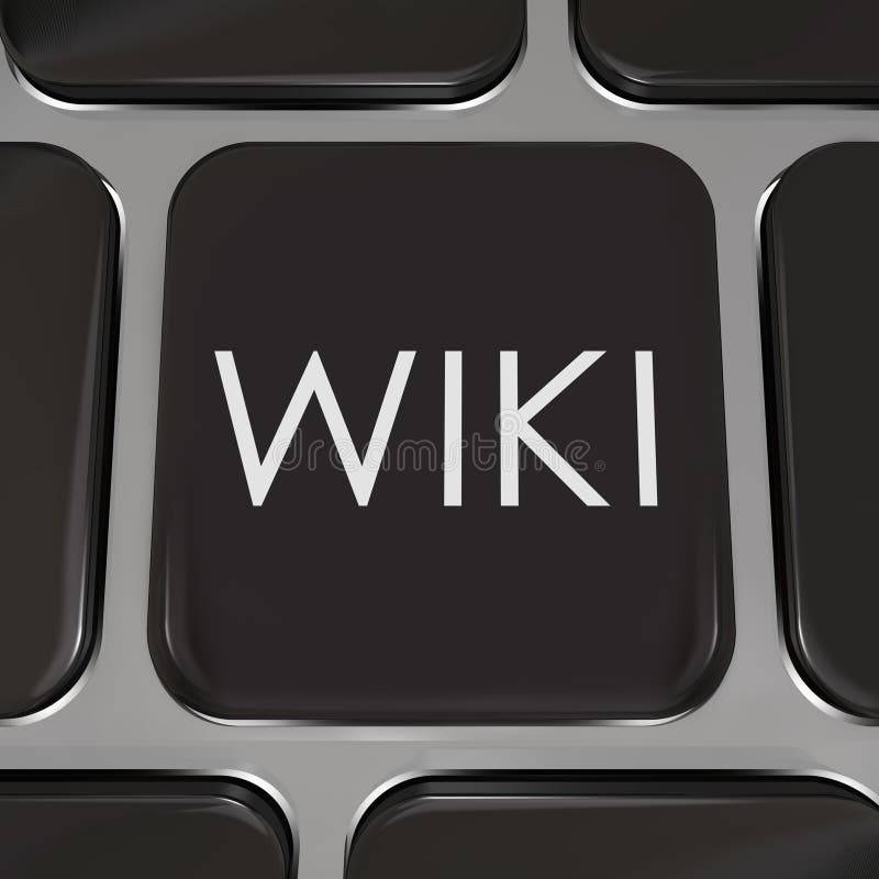 Wiki Computer Key Website Button Edit Information Stock Illustration ...