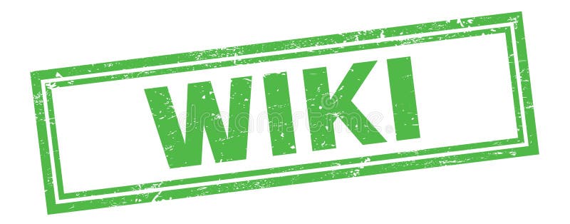 WIKI Text on Green Grungy Vintage Stamp Stock Illustration ...