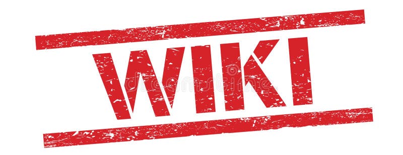 WIKI Text on Red Vintage Lines Stamp Stock Illustration - Illustration ...