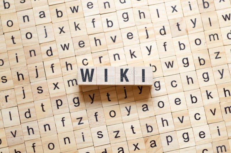 The word wiki on cubes stock image. Image of coverage - 95799441