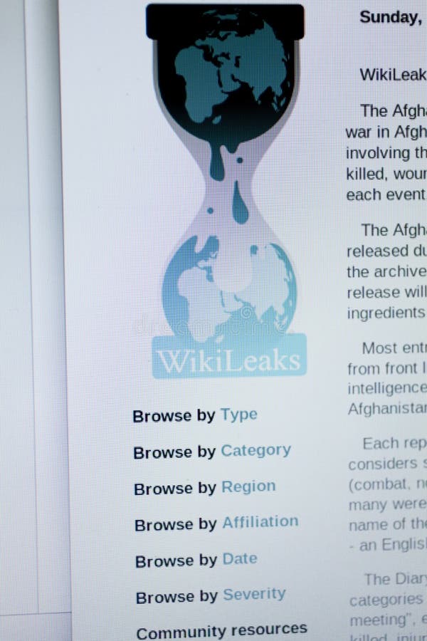 WikiLeaks editorial stock photo. Image of information - 18398653