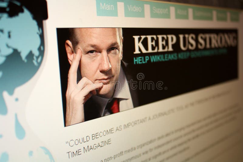 Wikileaks.de Main Internet Page Editorial Stock Photo - Image of inet ...
