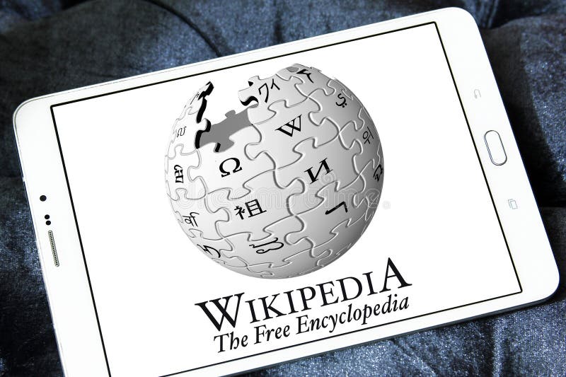 Wikipedia-embleem redactionele afbeelding. Image of gemakkelijk - 97862925