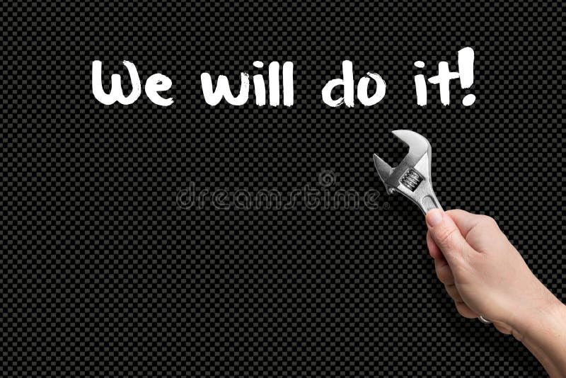 We Wil Do it! - Man Holding a Wrench Stock Photo - Image of change ...