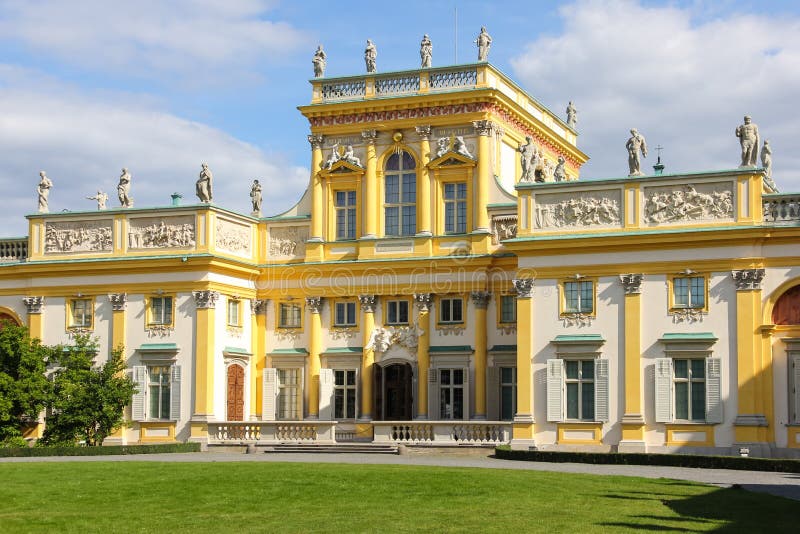 Wilanow Palace & Gardens. Warsaw. Poland. Stock Photo - Image of ...
