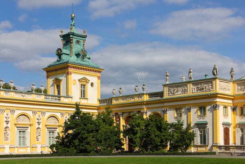 Wilanow Palace & Gardens. Warsaw. Poland. Stock Photo - Image of gilded ...