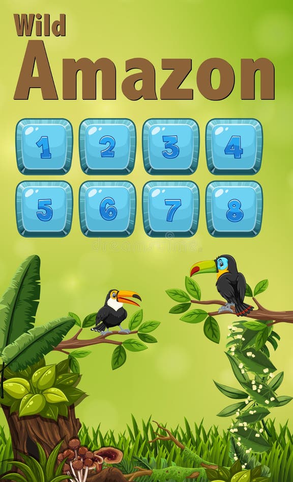 Wild Amazon Nature Template Stock Vector - Illustration of abstract ...