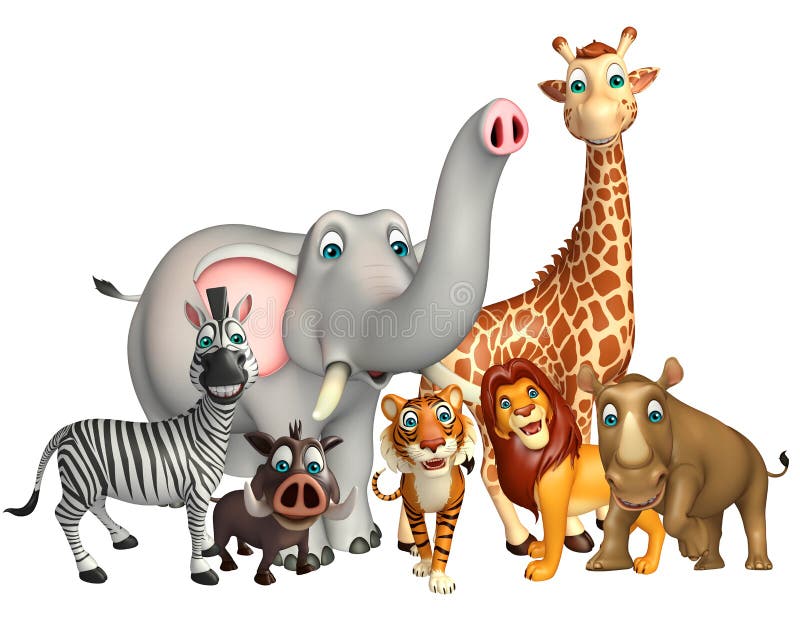 Wild animal collection stock illustration. Illustration of carnivore ...