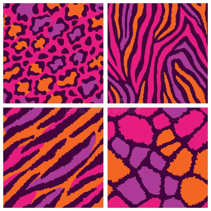Wild Animal Fur Patterns stock vector. Illustration of clip - 93643308
