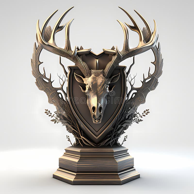 Wild Animal Hunter Trophy. Generative AI Stock Image - Image of trophy ...