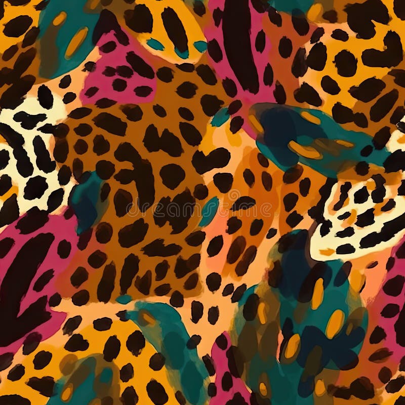 Wild Animal Skins Textured Wallpaper. Creative Abstract Leopard ...