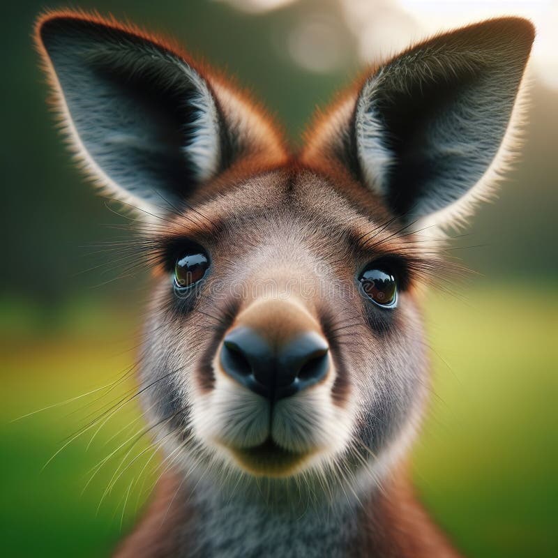 Wild Animals of Australia - Kangaroo. Generative AI Stock Illustration ...