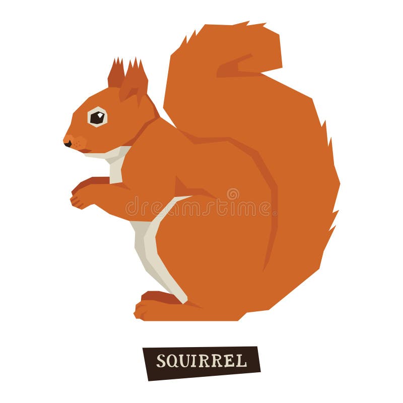 Stylized Squirrel Vector