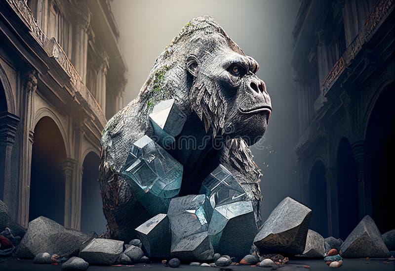 Wild Animals in the Digital Entourage Stock Illustration - Illustration ...