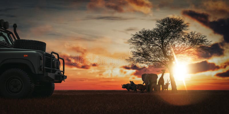 Wild Animals Live Together Harmoniously in Nature Stock Photo - Image ...