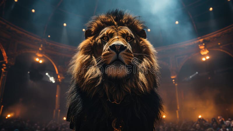 Wild Animals Show in Circus. Stock Photo - Image of artists, tiger ...