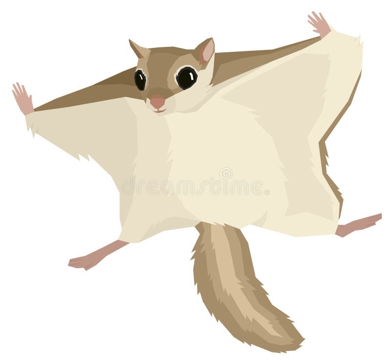 Funny Cartoon Squirrel Is Flying Stock Vector - Illustration of ...