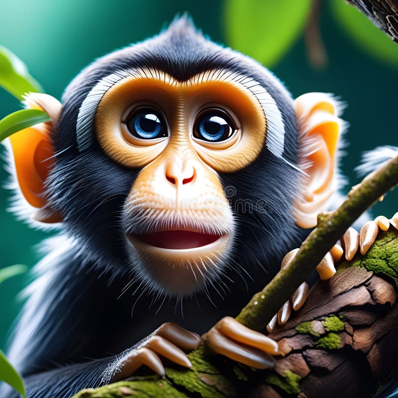 Wild apes, AI-Generatet stock illustration. Illustration of groups ...