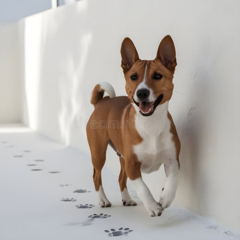 Wild Basenji stock illustration. Illustration of sleek - 320378739