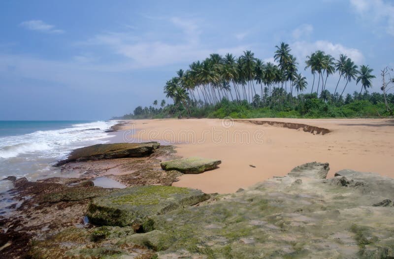 Wild beach on coast stock photo. Image of idyllic, lagoon - 45405524