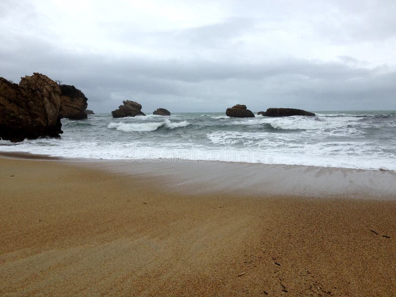 Wild beach with Rocks stock photo. Image of natural, atlantic - 56733964