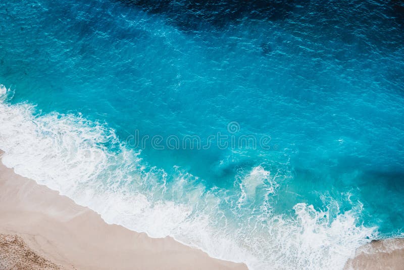 Wild Beach, Top View, Waves Stock Photo - Image of landscape, travel ...