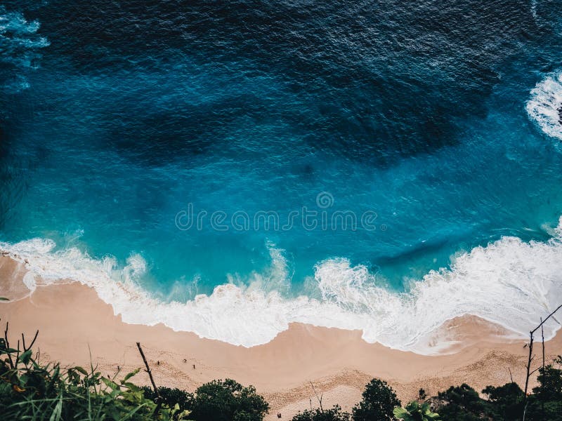 Wild Beach, Top View, Waves Stock Photo - Image of beach, travel: 196421318