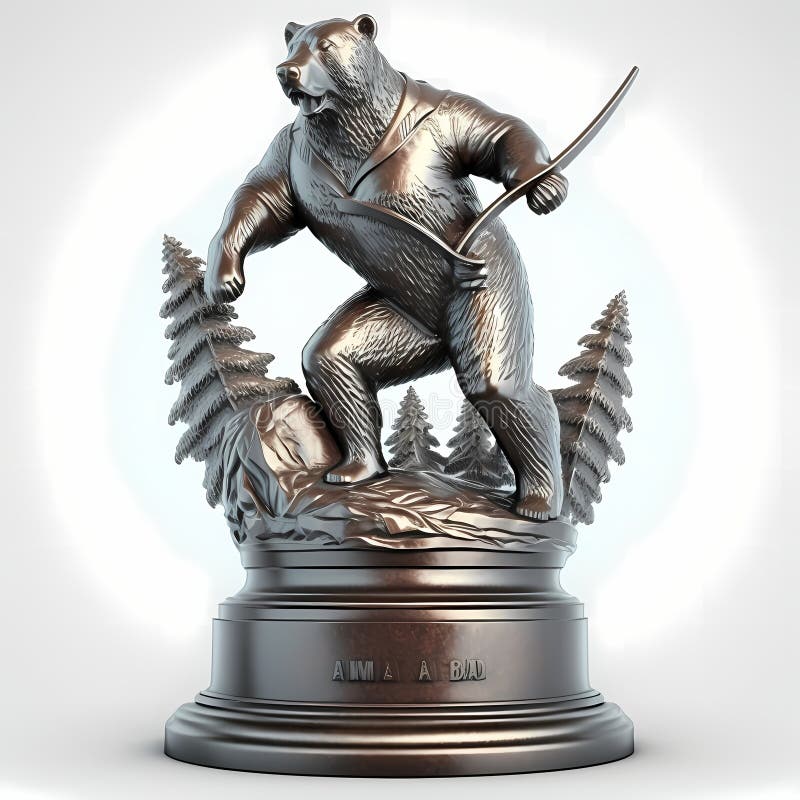Wild Bear Hunter Trophy. Generative AI Stock Illustration ...