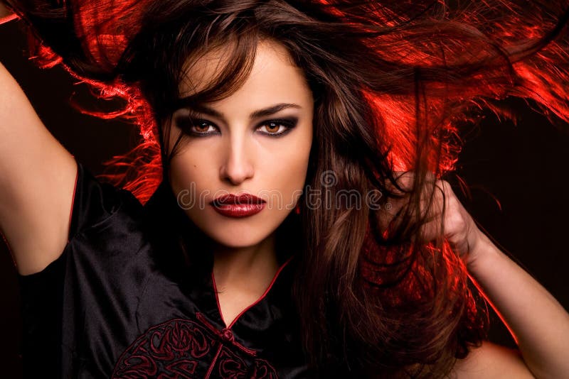 Wild beauty stock photo. Image of brunette, fashion, dark - 47436722