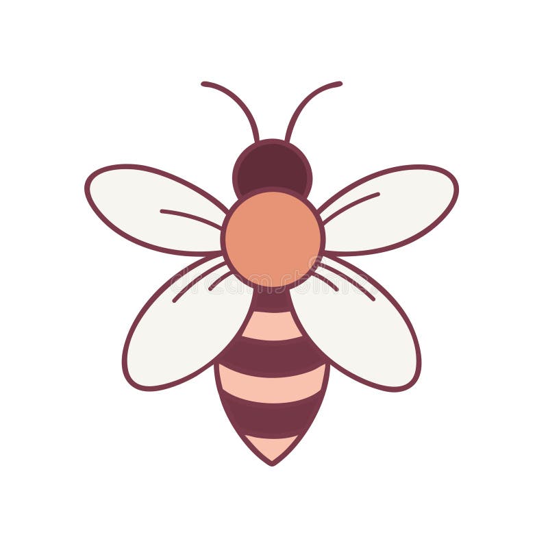 Wild Bee Botanical Illustration Stock Illustration - Illustration of ...