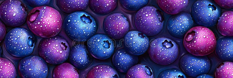 Wild Berries Mockup, Blue Purple Berries Background, Cyanococcus Fruits ...
