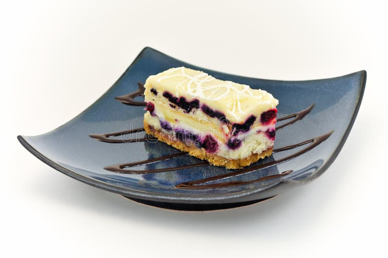 Wild Berry Layered Dessert Creme Cake Sweets White Stock Photo - Image ...